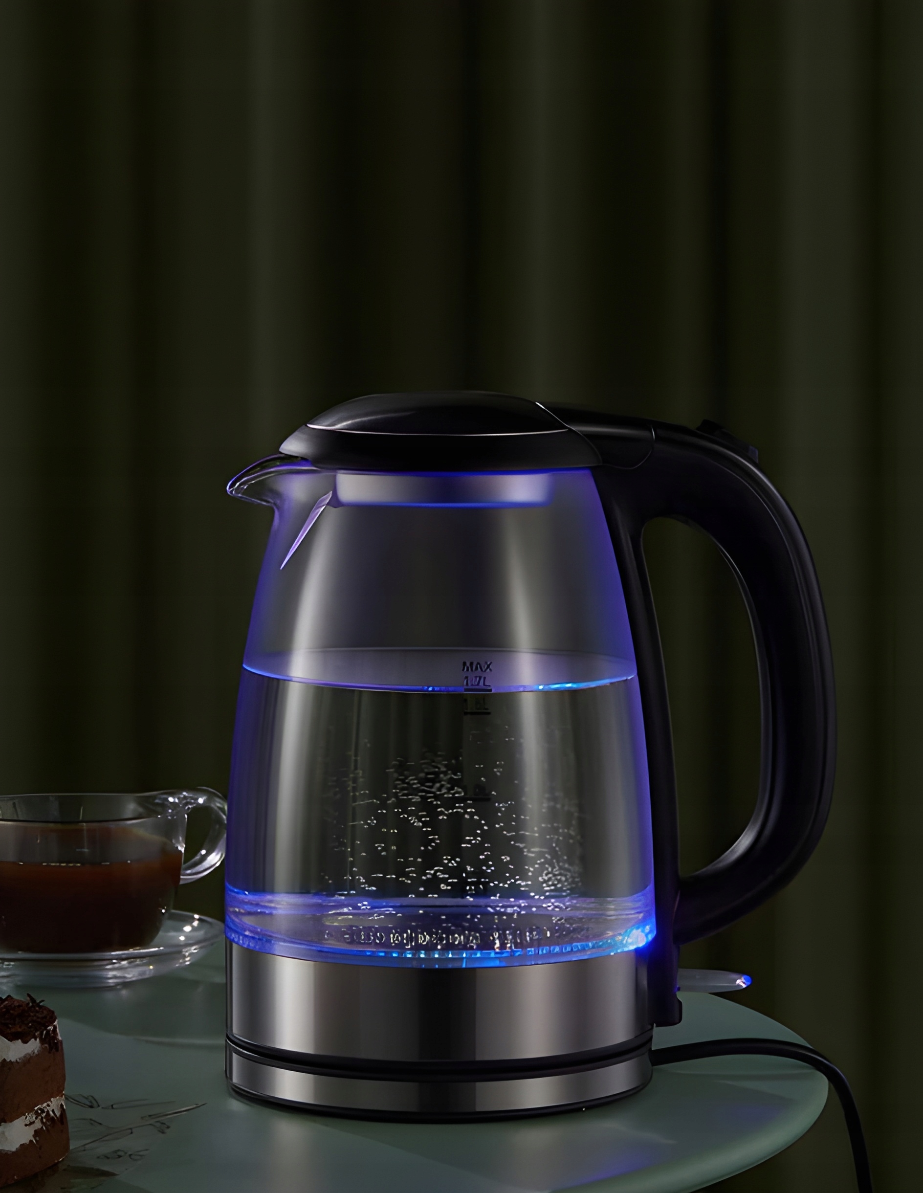 CZAJNIK ELEKTRYCZNY SZKLANY LED DECEN 2200W 1,7l – Ideolo outlet